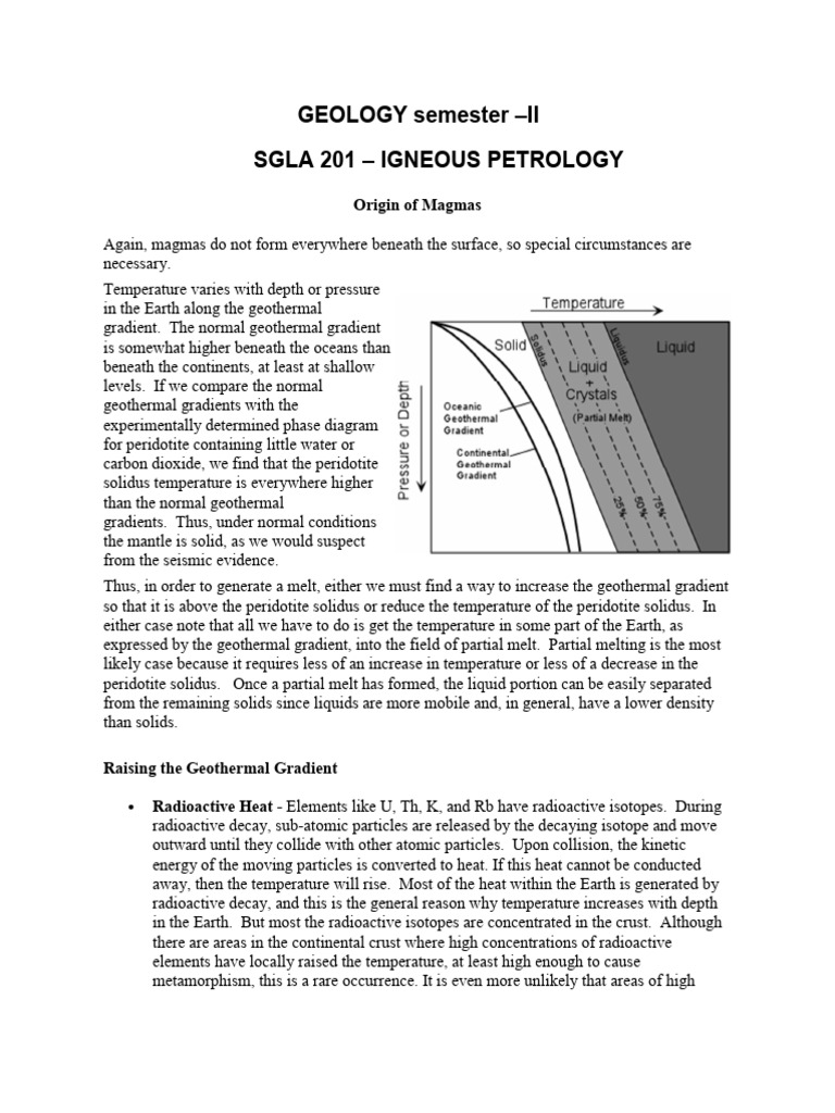 Origin of Magmas and Magmatic Processes | PDF | Magma | Plate Tectonics