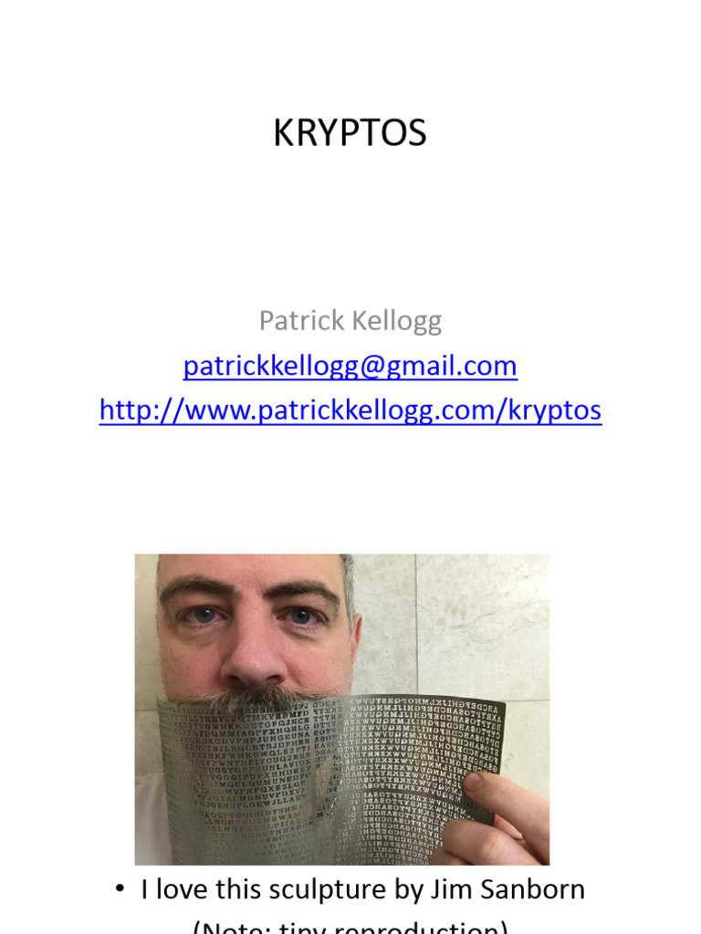 Kryptos | PDF | Cryptography | Espionage Techniques
