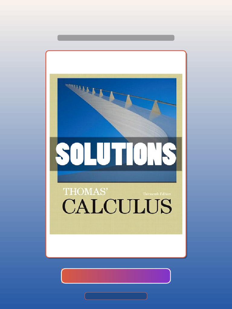 Thomas Calculus 13th Ed Thomas | PDF | Educational Assessment