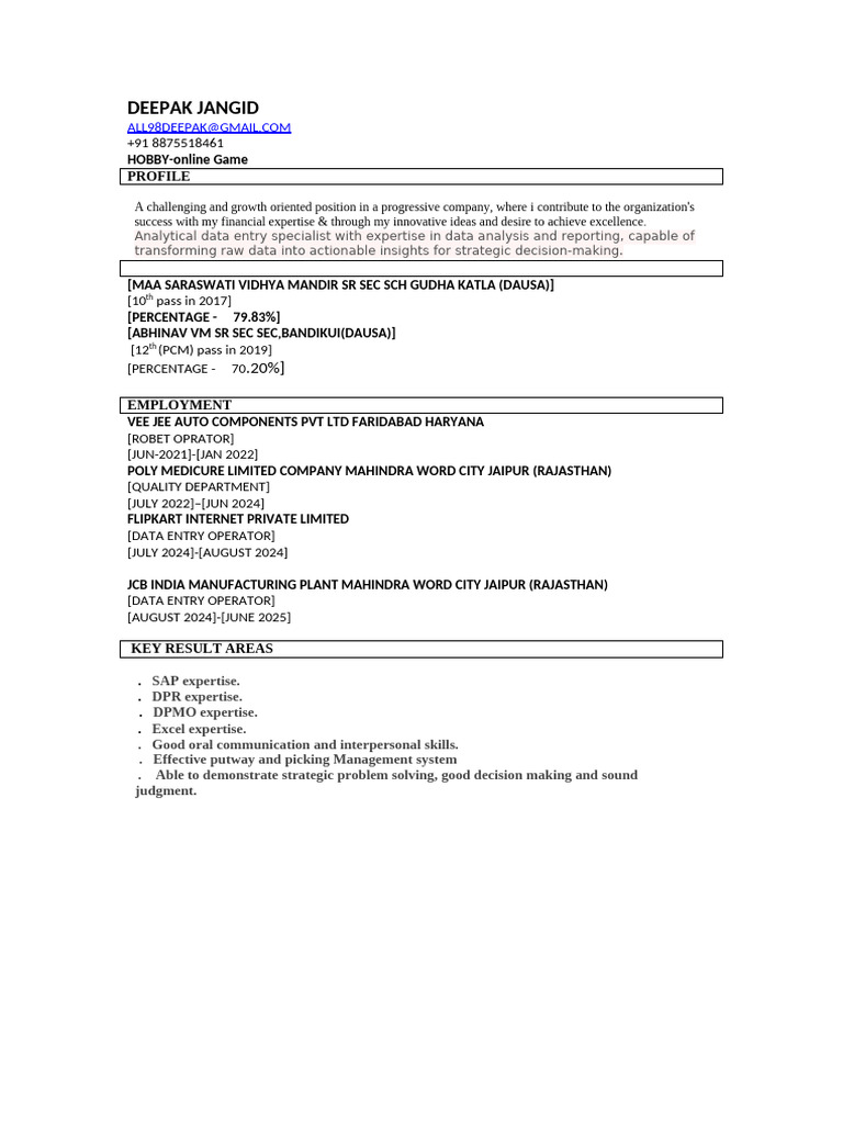 Deepak Jangid New | PDF