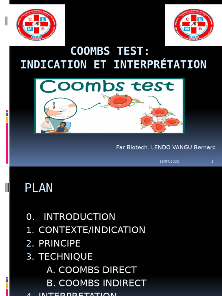 Interprétation des tests de Coombs | PDF | Pathologie clinique | Vertébrés