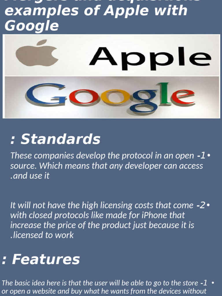 Mergers and Acquisitions Examples of Apple With Google | PDF