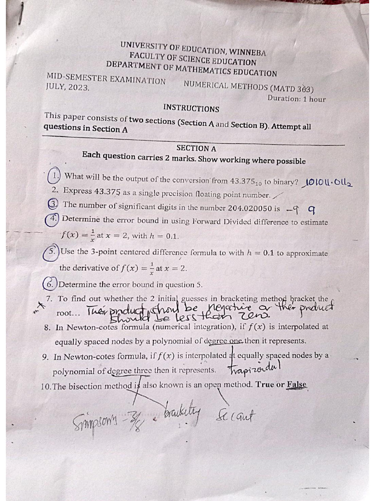 Numerical Analysis Pasco | PDF
