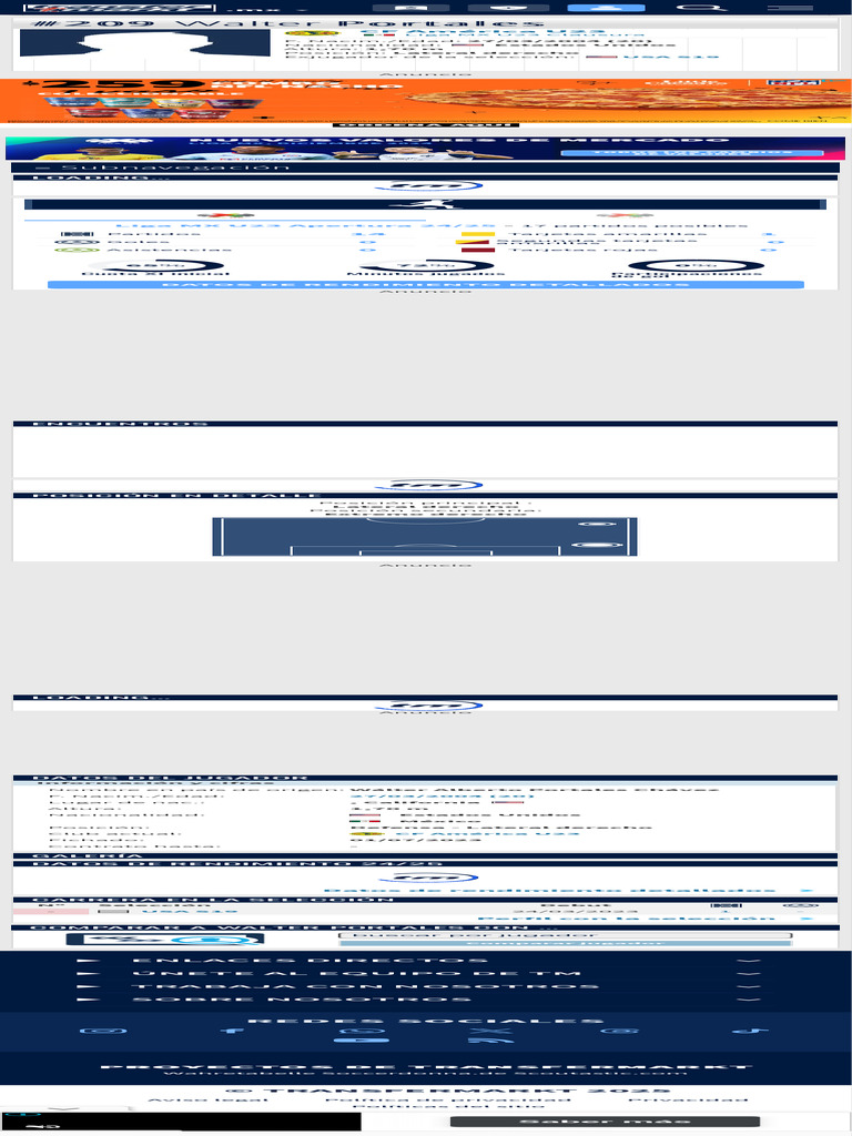 Walter Portales - Perfil Del Jugador 2425 Transfermarkt | PDF ...