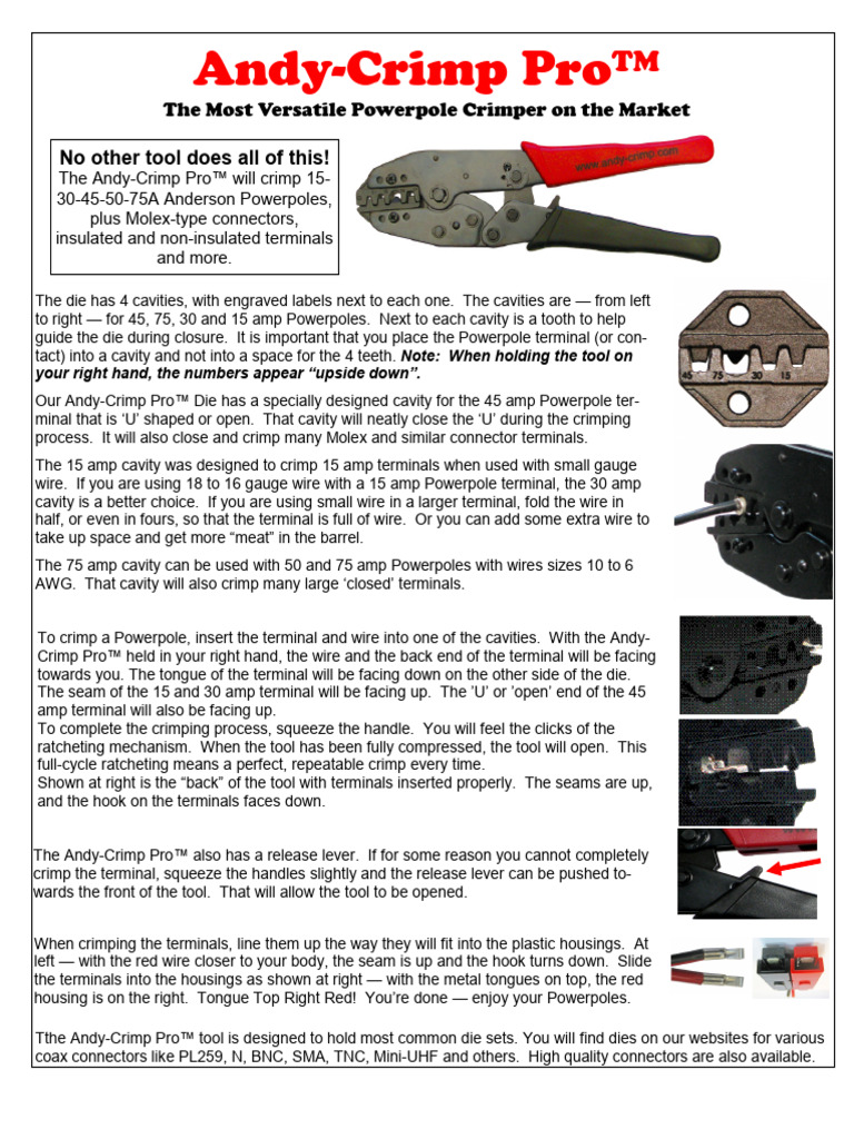 Anderson Powerpole Crimping Guide | PDF