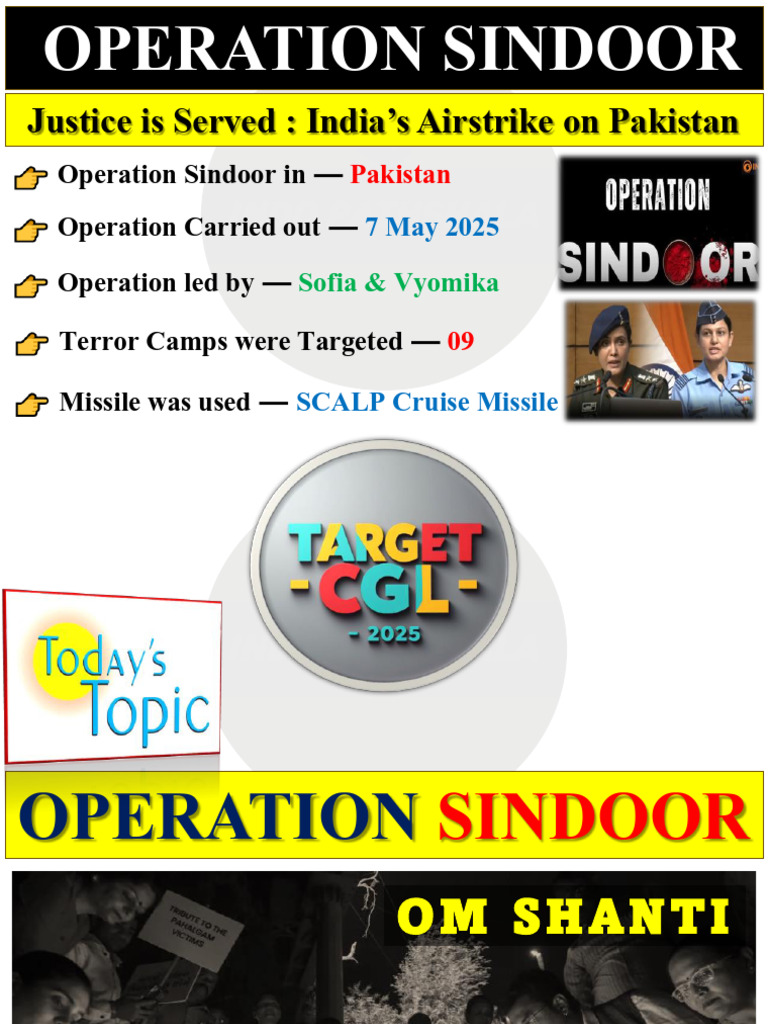 Operation Sindoor - Indo Pathshala | PDF | Military