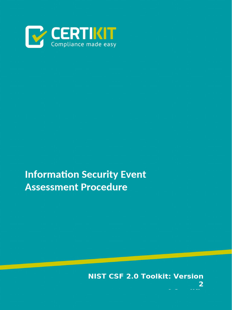CSF-DOC-DeAE-2 Information Security Event Assessment Procedure | PDF | Information Security ...