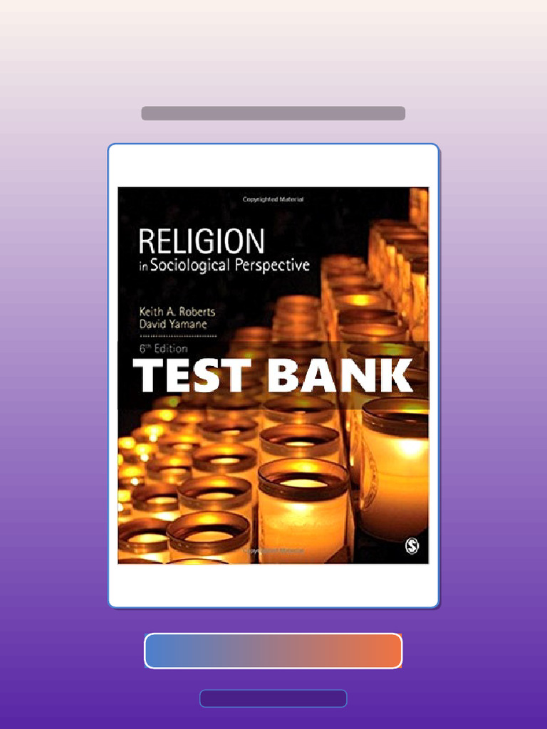 Religion in Sociological Perspective 6 Ed Roberts | PDF | Multiple ...