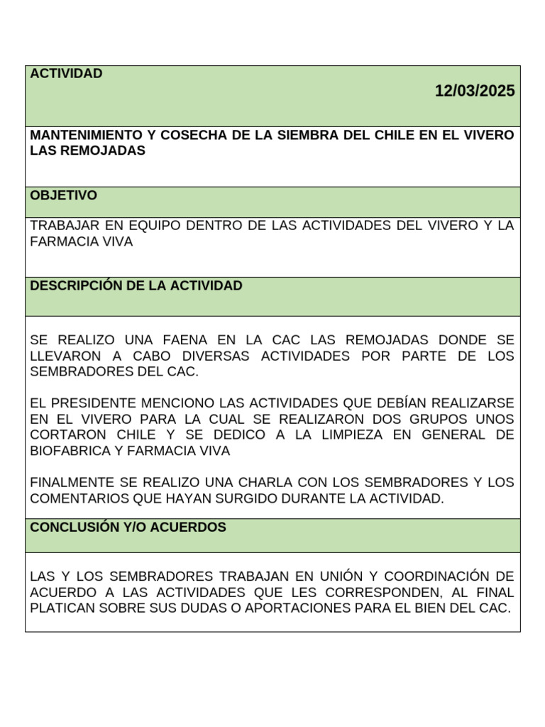 Actividad Tablas Remojadas | PDF