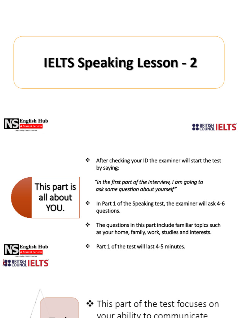 Lesson - 2 | PDF | International English Language Testing System | Question