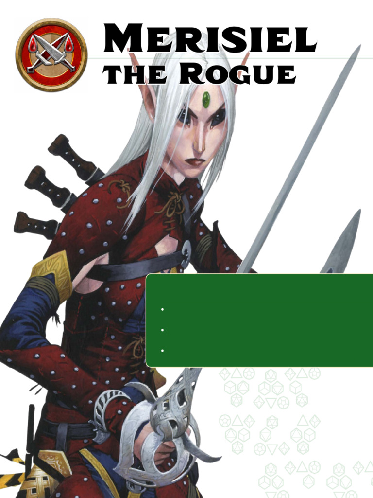 Rogue Pregen Português Pathfinder 2e Pf2e | PDF | Role Playing Games