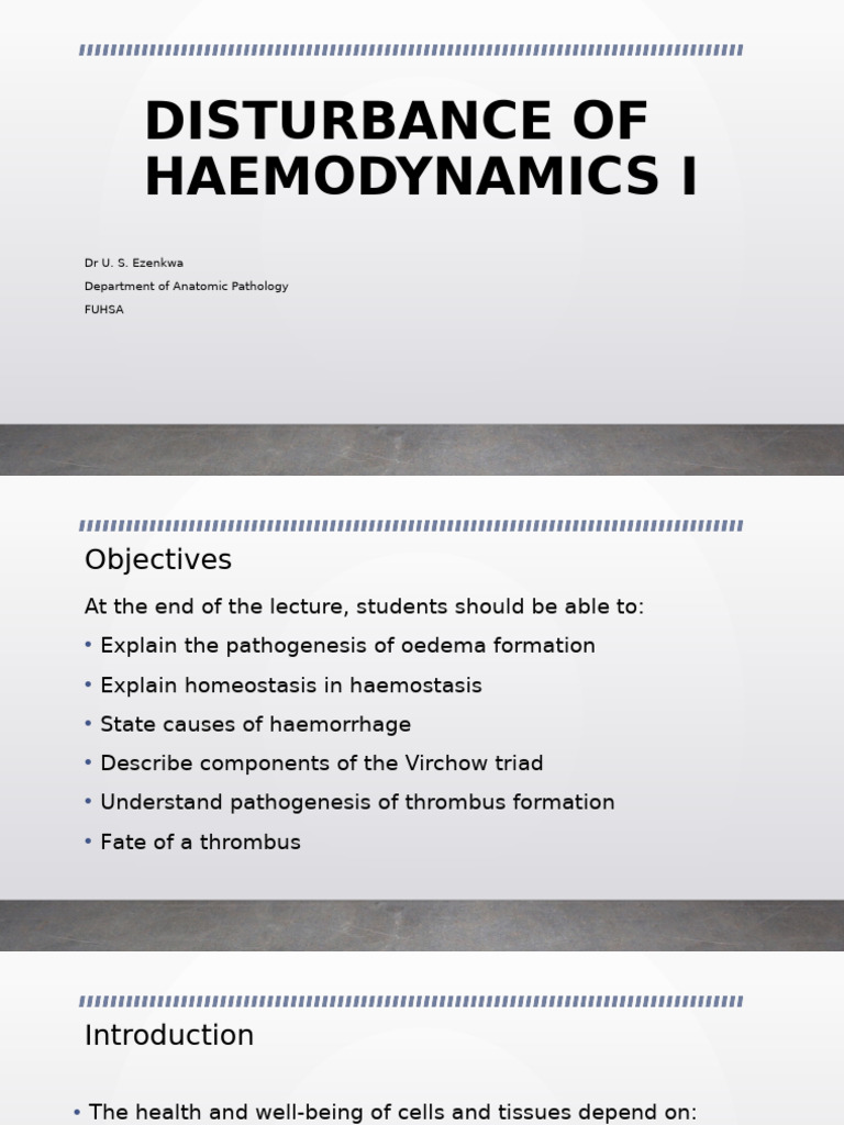 Haemodynamic Disorders 1 | PDF | Coagulation | Platelet