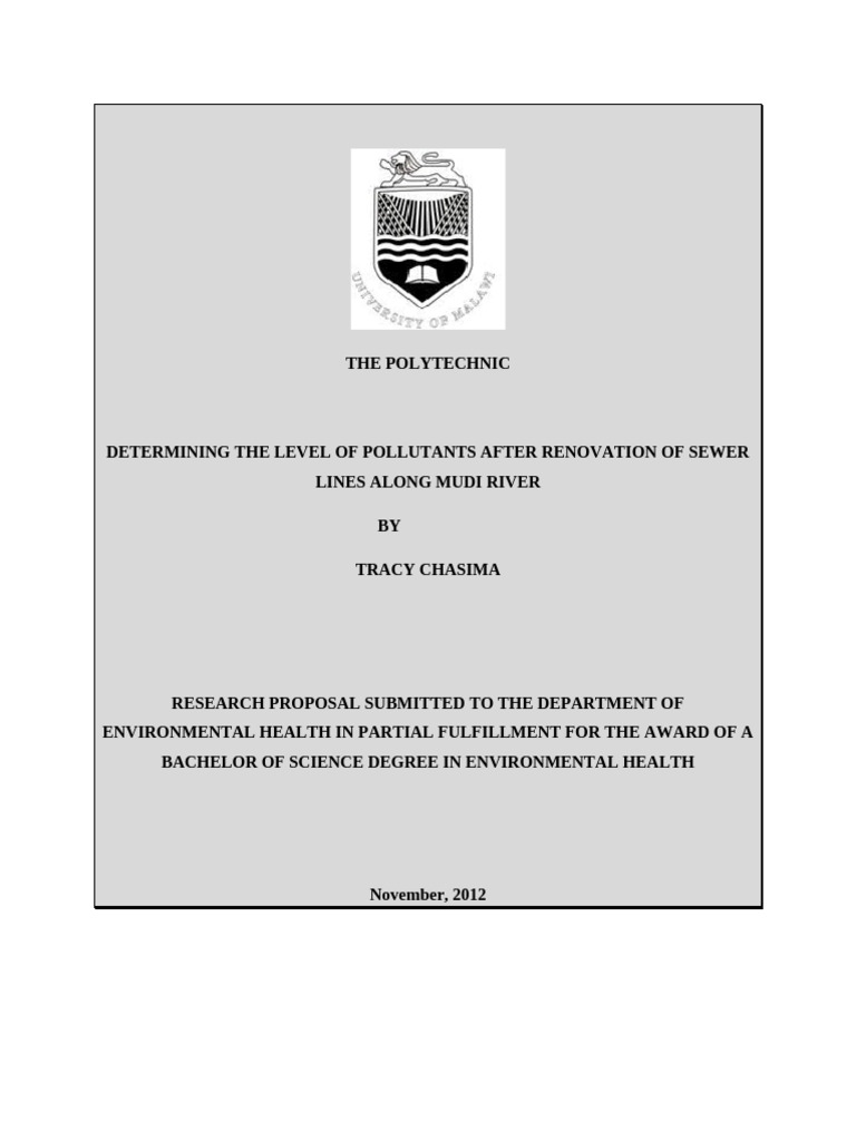 Mudi River Pollutant Levels Post-Sewer Renovation | PDF | Water ...