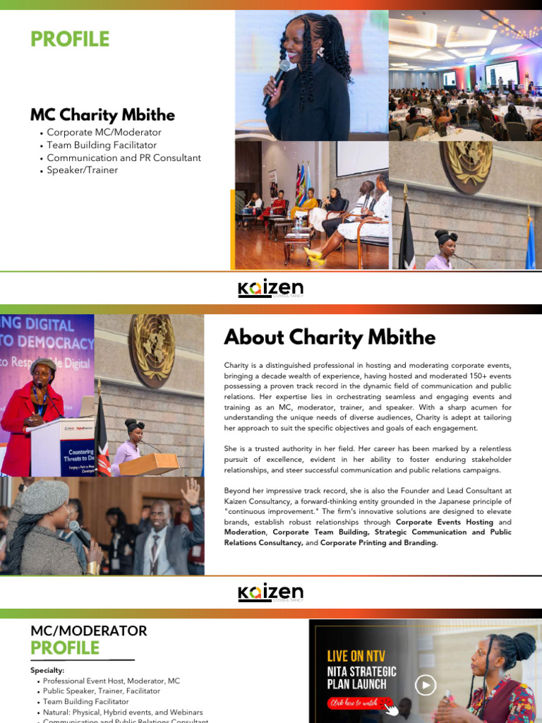 MC Charity Mbithe's Profile - Q2 2025 | PDF | Public Relations ...