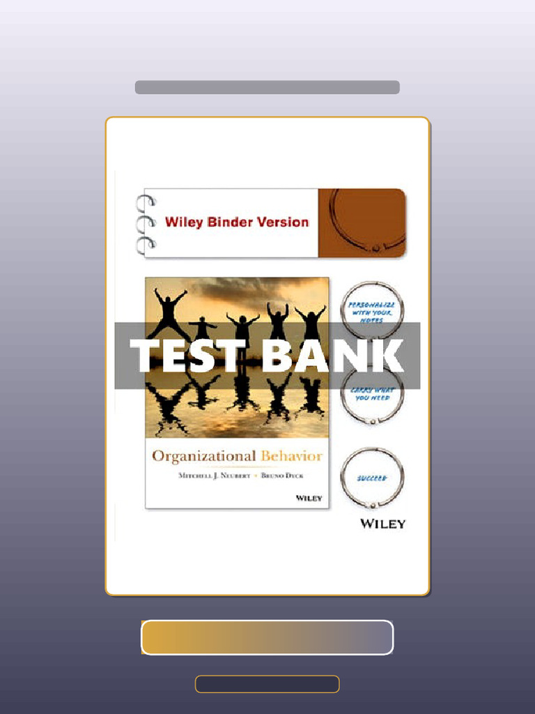 Organizational Behavior 1 Ed Neubert | PDF | Educational Assessment ...