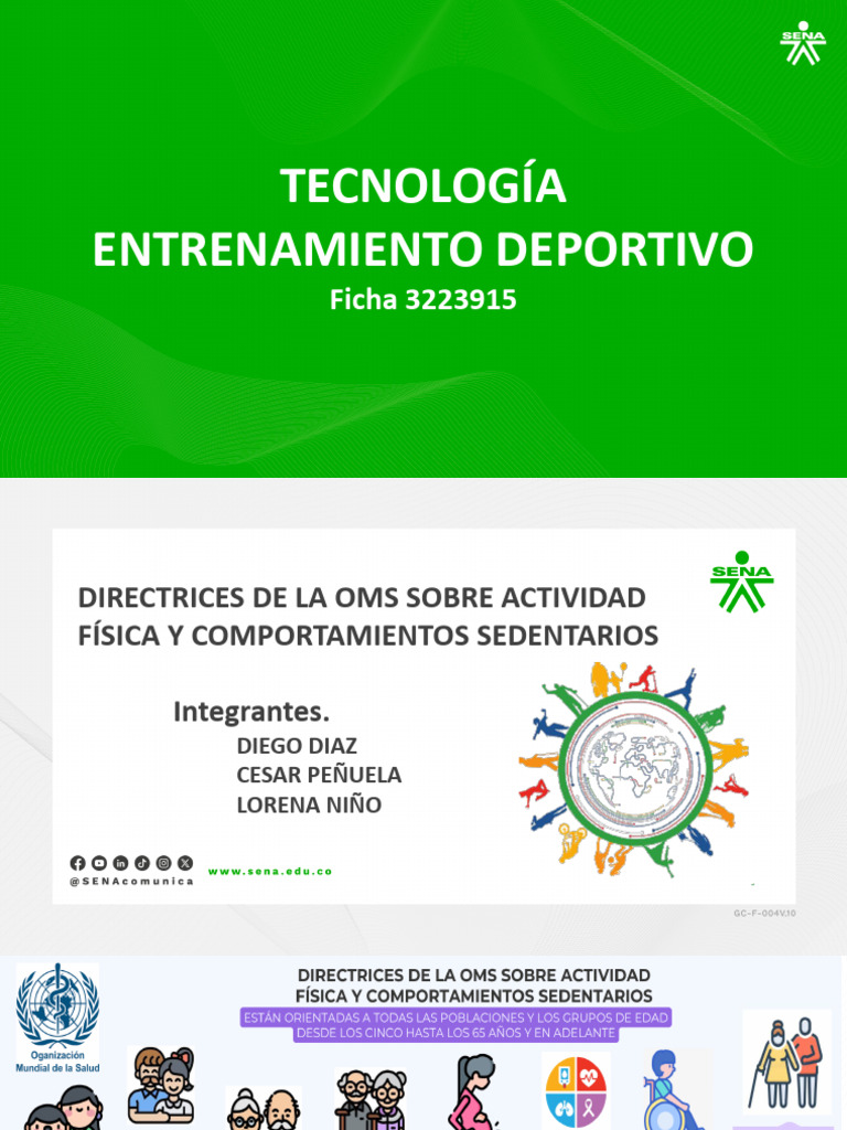 Mapa Conceptual Directrices Deporte OMS - Jenny Lorena Niño | PDF