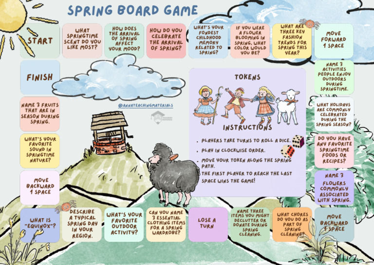 Spring Board Game Activities | PDF | Spring (Season)