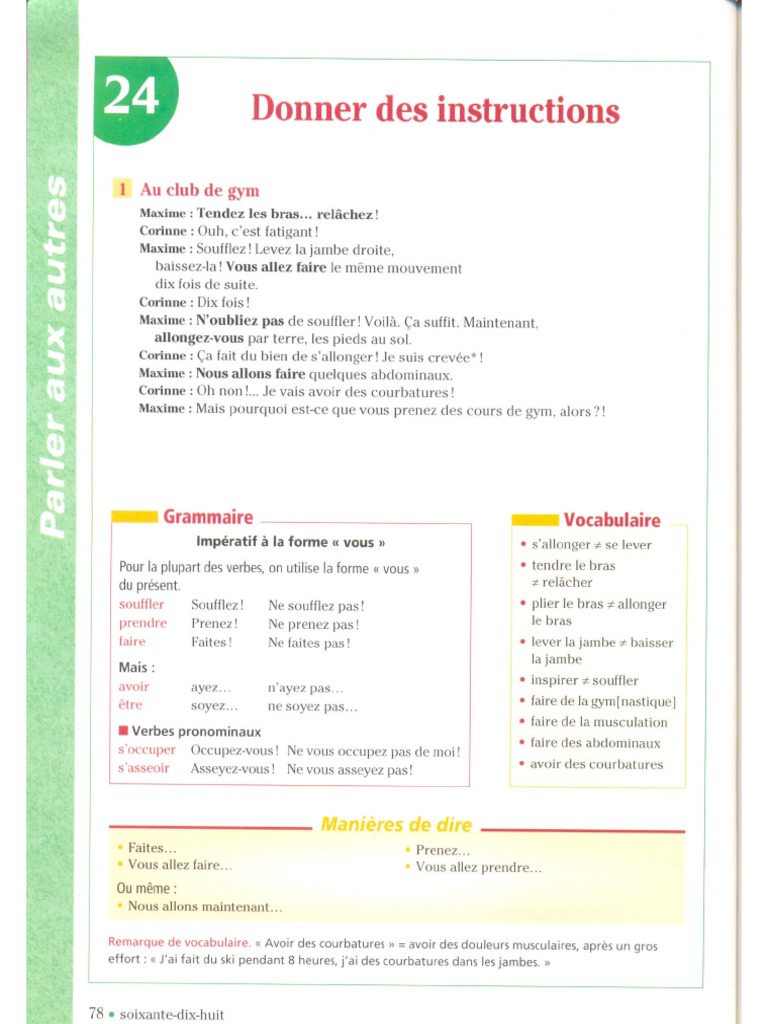 Donner Des Instructions Imperatif | PDF