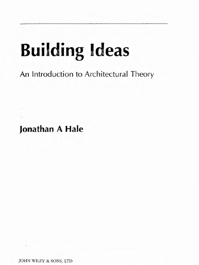 Building Ideas - An Introduction To Architectural Theory | PDF ...