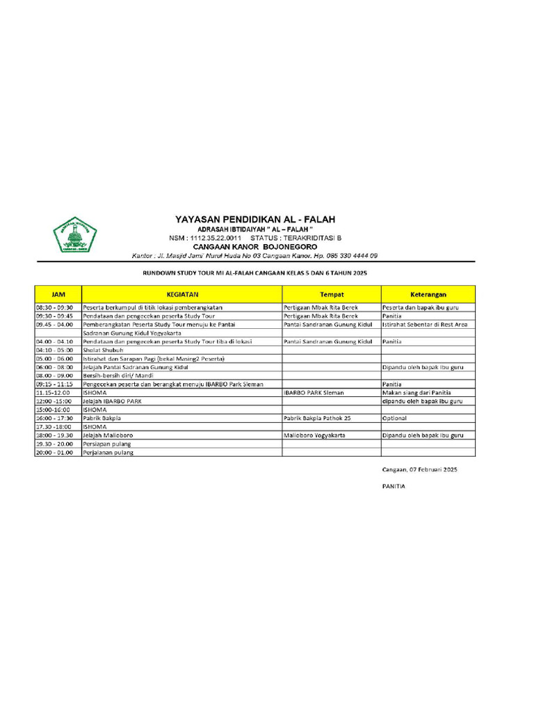 Rundown Study Tour - Page-0001 | PDF