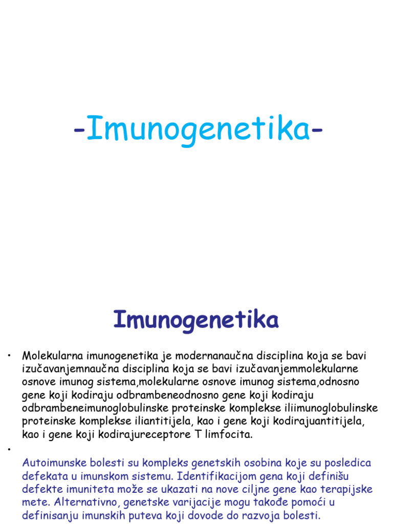 Specifični Imunitet | PDF