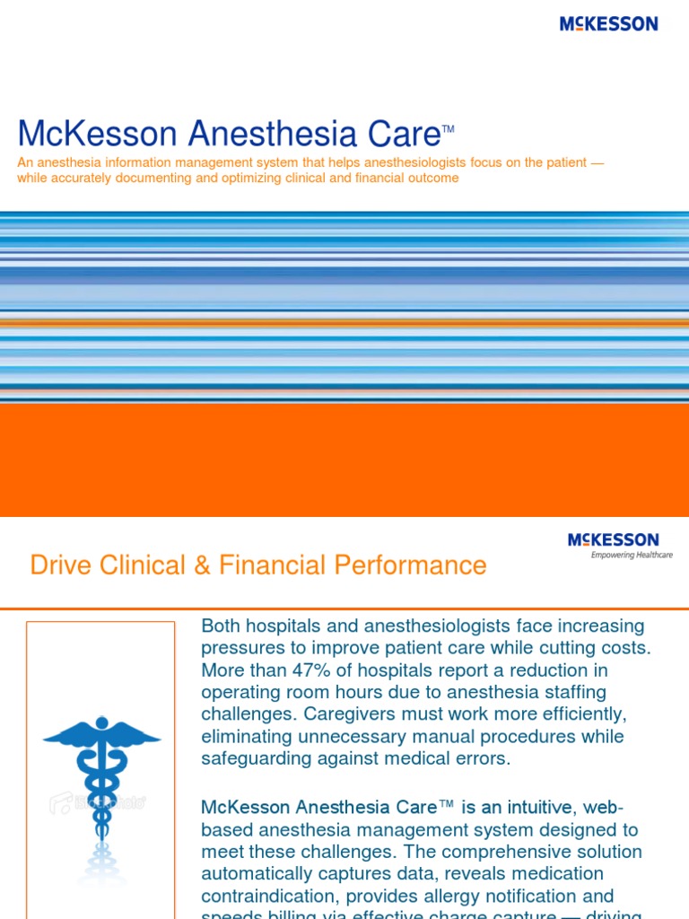 McKesson Anesthesia Care PDF | Patient Safety | Electronic Health Record