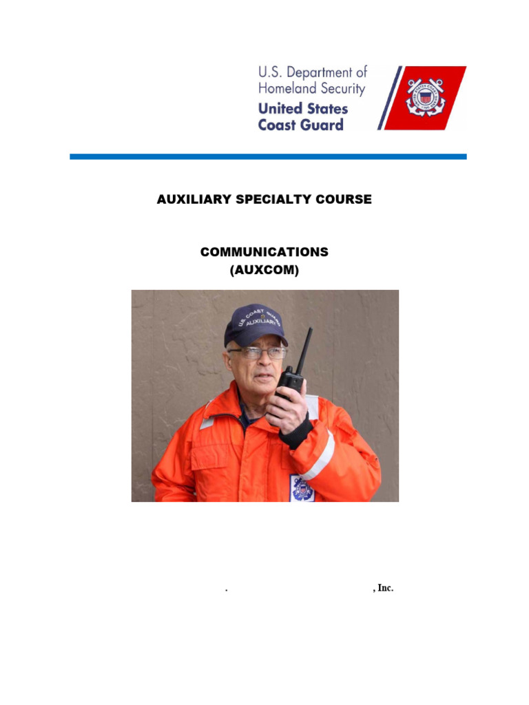 AUXCOM Student Study Guide for Auxiliarists | PDF | Telecommunications ...
