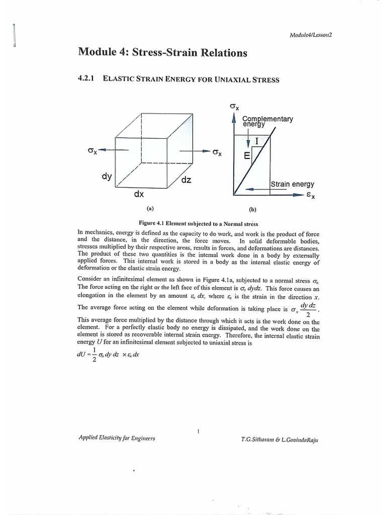 Mechanics Module, Stress-Strain Relations and Basic Studies of Stress and Strain | PDF