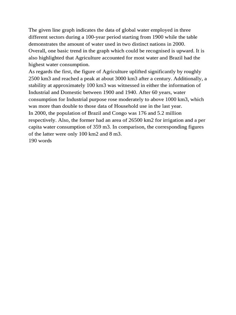 Task 1 Water Consumption | PDF