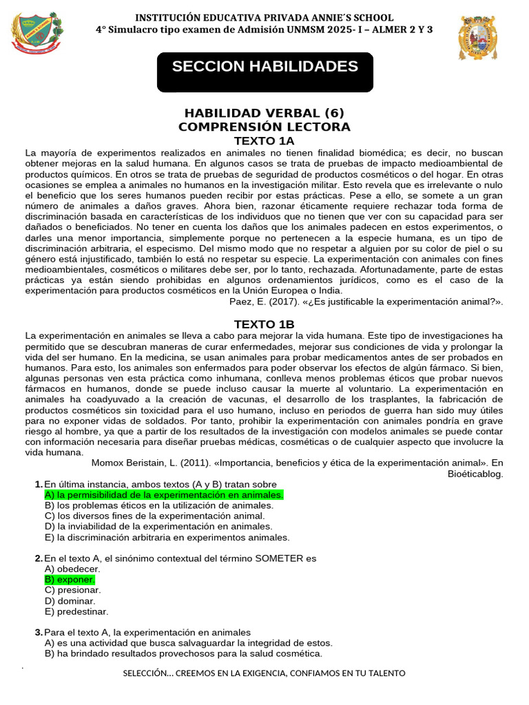 Sim 4 - Almer 2 y 3 | PDF | Pruebas en animales