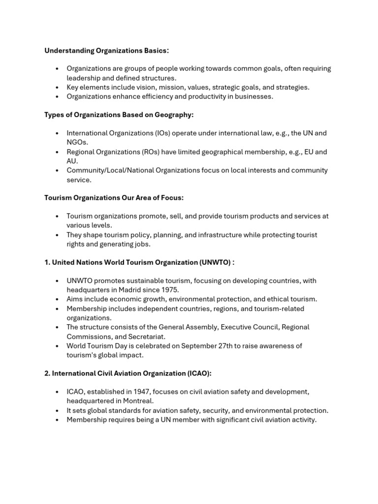 Nutshell of Organization | PDF | Tourism | Economies