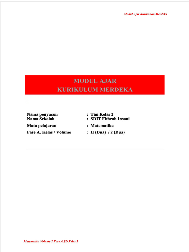 PDF Modul Ajar Matematika Bab 5 Pecahan Compress | PDF