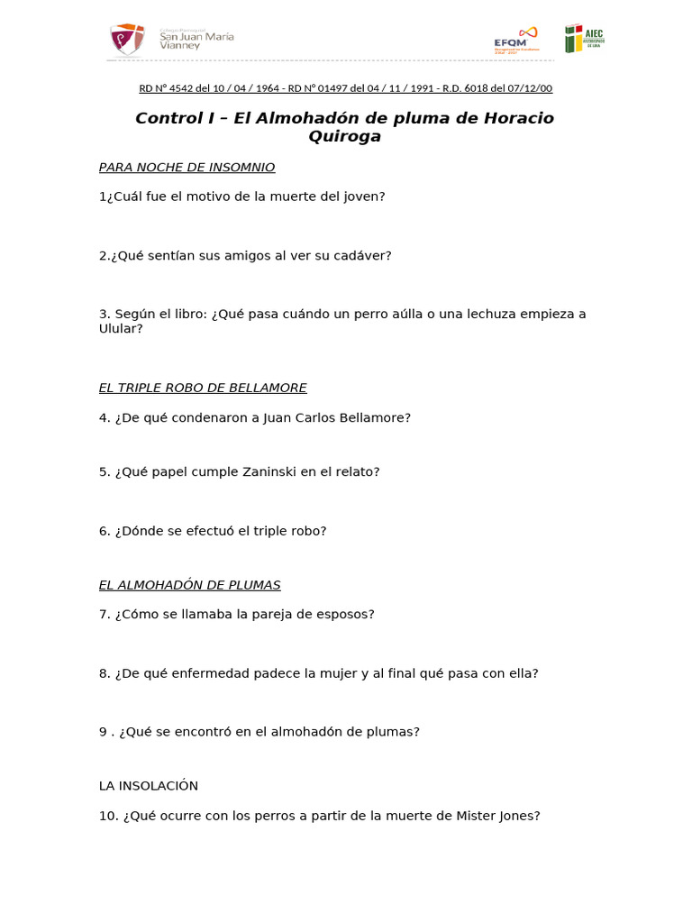 Análisis de cuentos de Horacio Quiroga | PDF