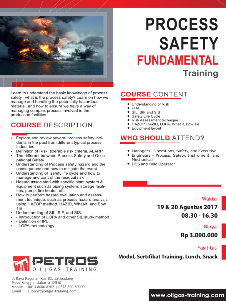 Process Safety Fundamental-PETROS | PDF | Risk | Process Engineering