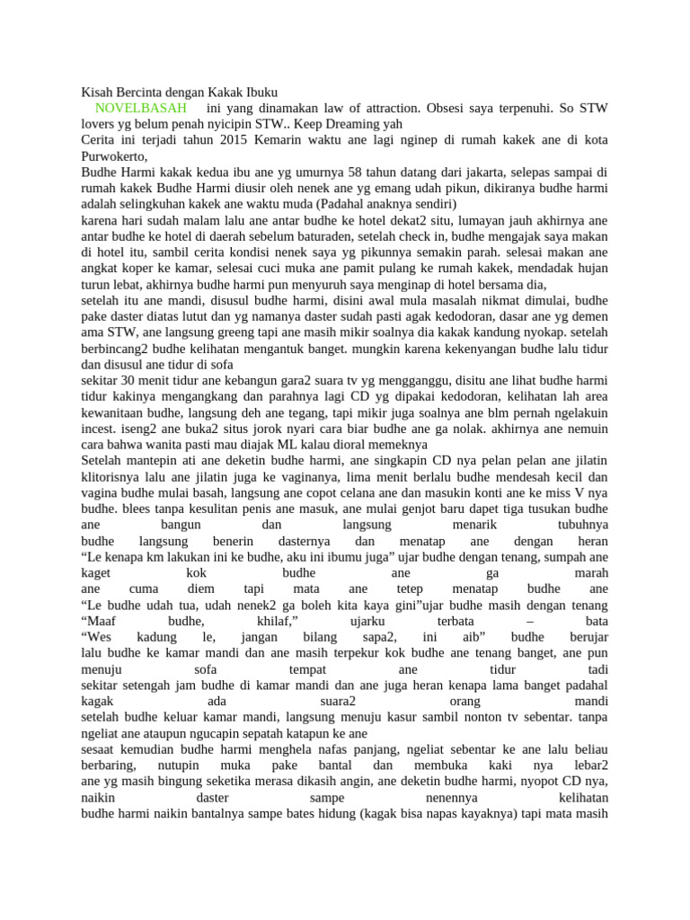 Kisah Bercinta Dengan Kakak Ibuku Pdf 2559