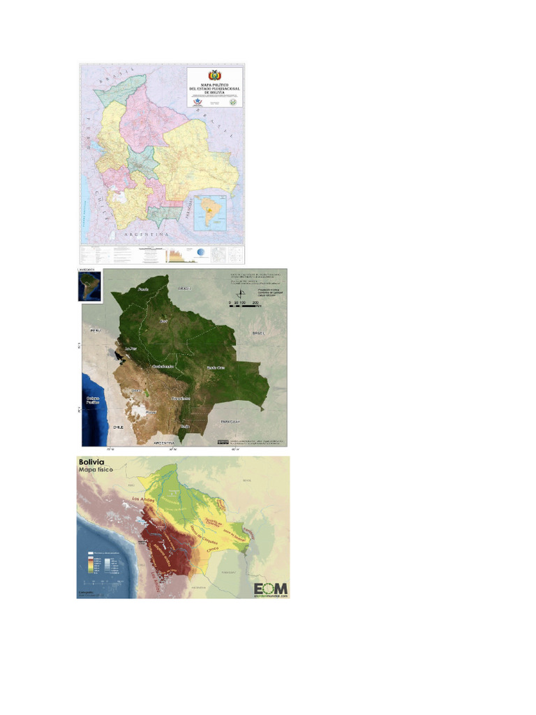 Mapas Geograficos de Bolivia y Sus Departs. | PDF