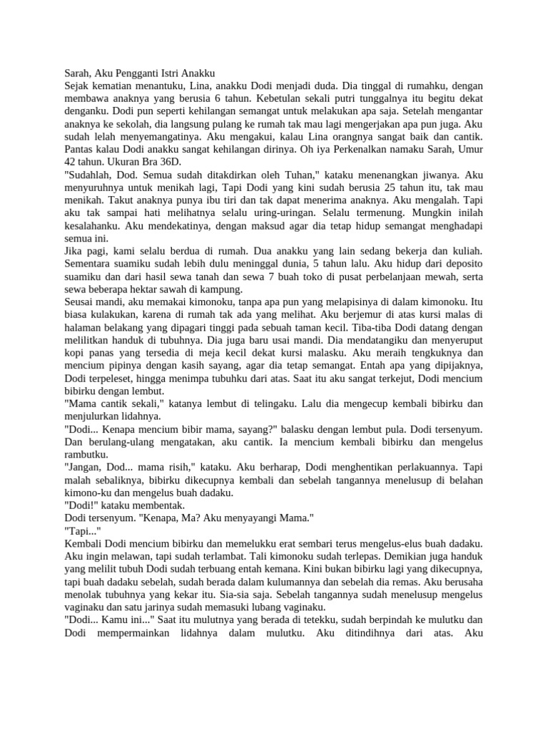 Sarah, Aku Pengganti Istri Anakku | PDF