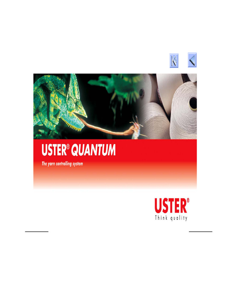 USTER Quantum Clearer Operation Guide | PDF | Light Emitting Diode | Yarn