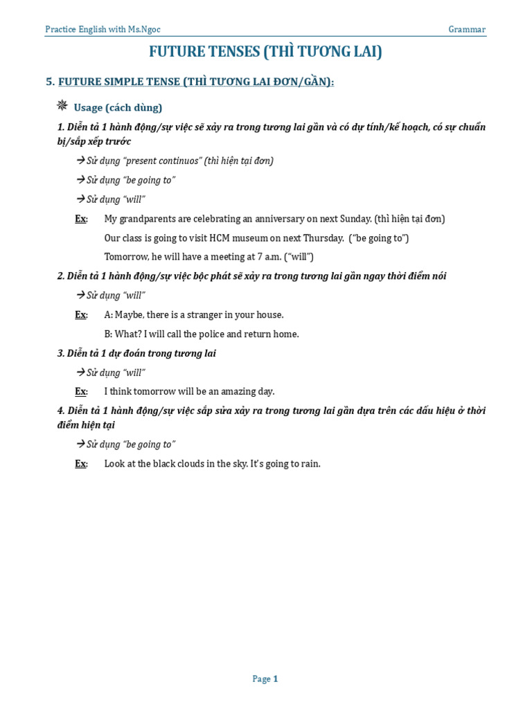 Future Tense | PDF