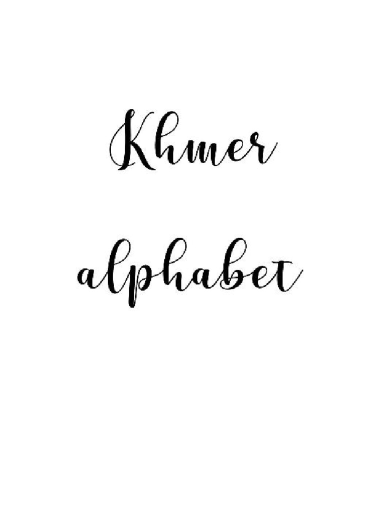 Dokumen - Pub - Khmer Alphabet Practice Workbook | PDF