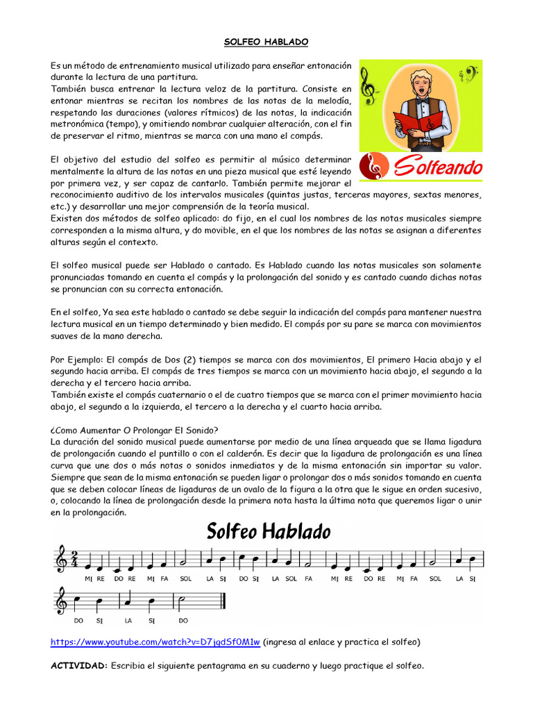 Qué es el solfeo hablado | PDF | Notación | Teoría musical