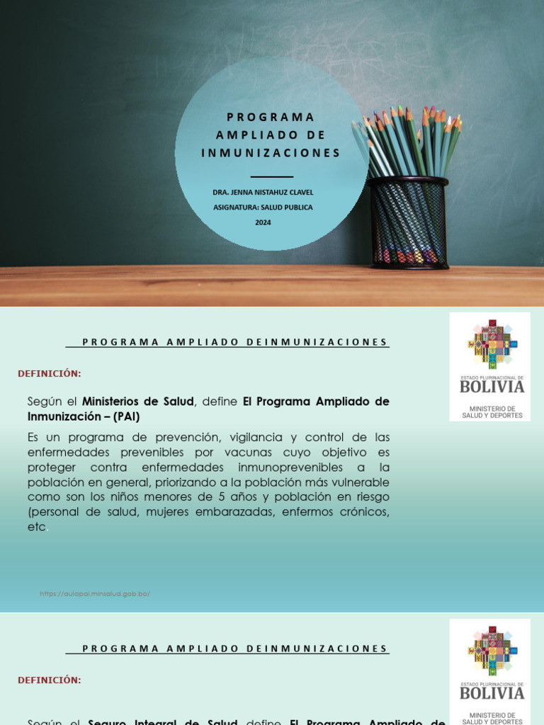 Programa Ampliado de Inmunizaciones - Pai PDF | PDF | Vacunas | Patógeno