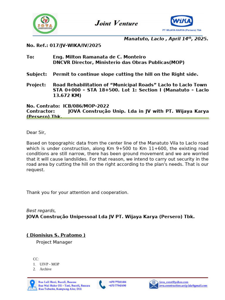 Letter 17, Surplus Rock Excavation | PDF