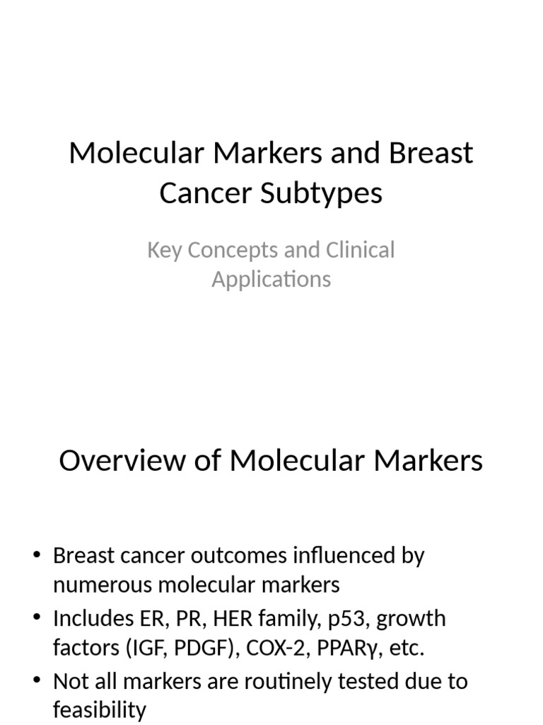 Breast Cancer Subtypes Markers Comparison Flowchart | PDF | Breast ...