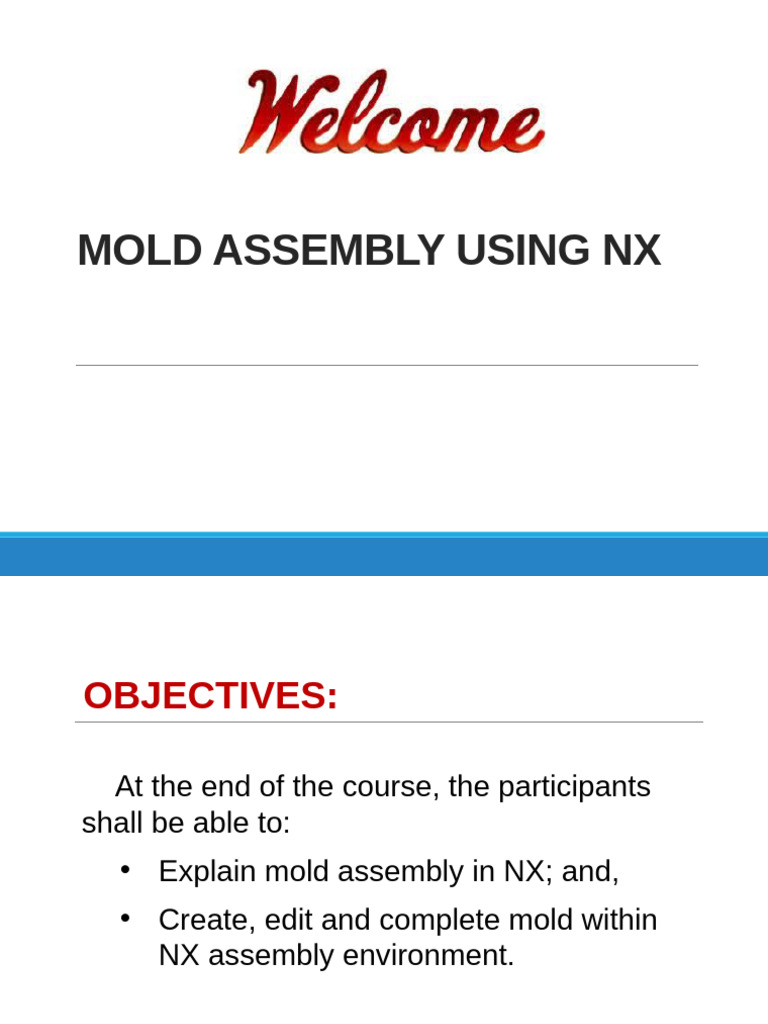 NX Mold Assembly Tutorial Guide | PDF | 2 D Computer Graphics ...