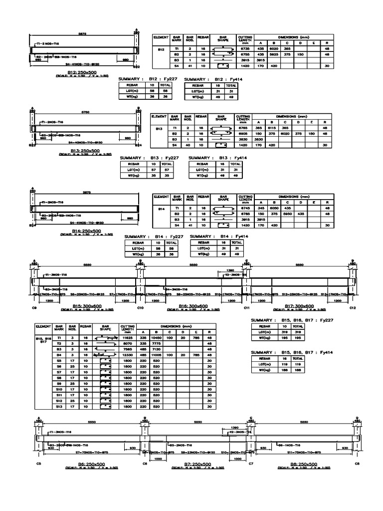 Second Floor Beam - Bbs | PDF
