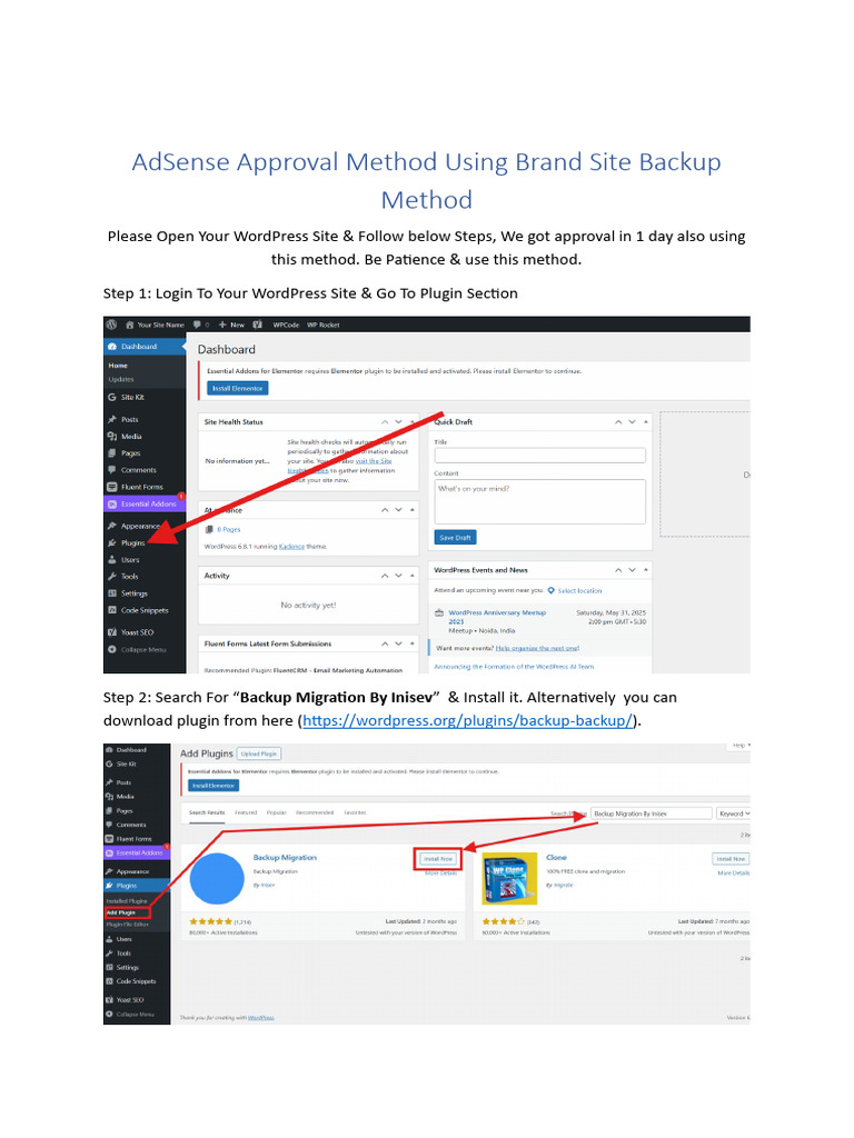 AdSense Approval Method for WordPress | PDF