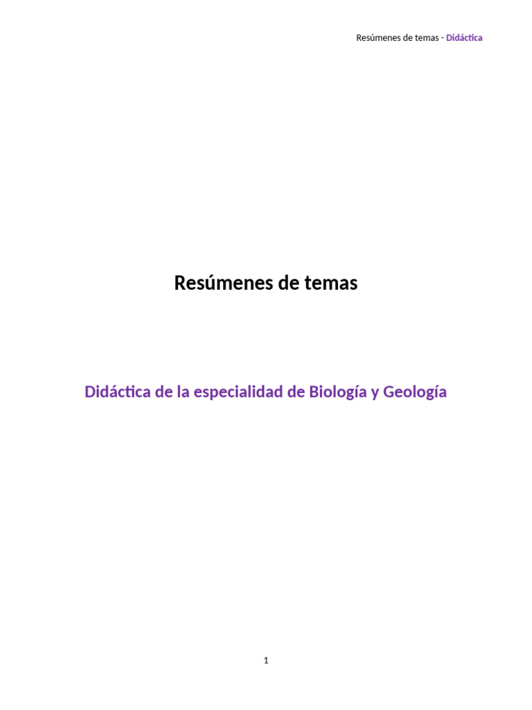 Resúmenes Temas Didáctica | PDF | Aprendizaje | Metacognición