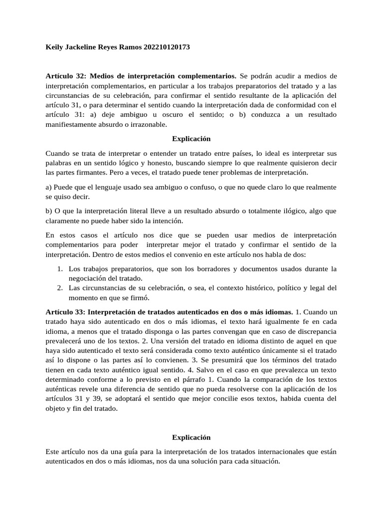 Articulos 32 y 33 | PDF