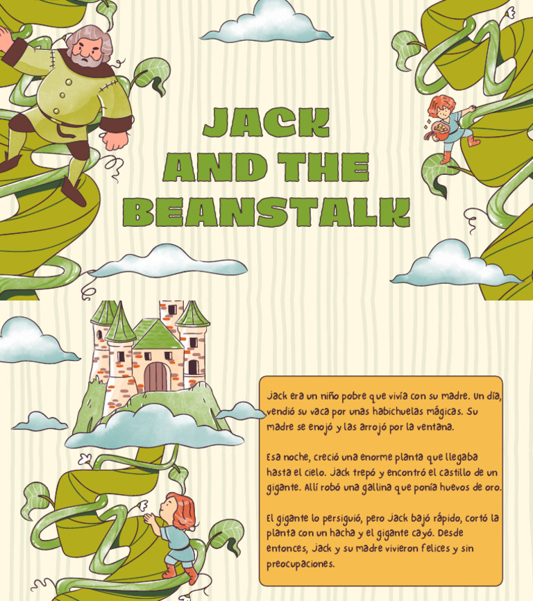 Jack and The Beanstalk ELA Educational Presentation in Green and Brown ...